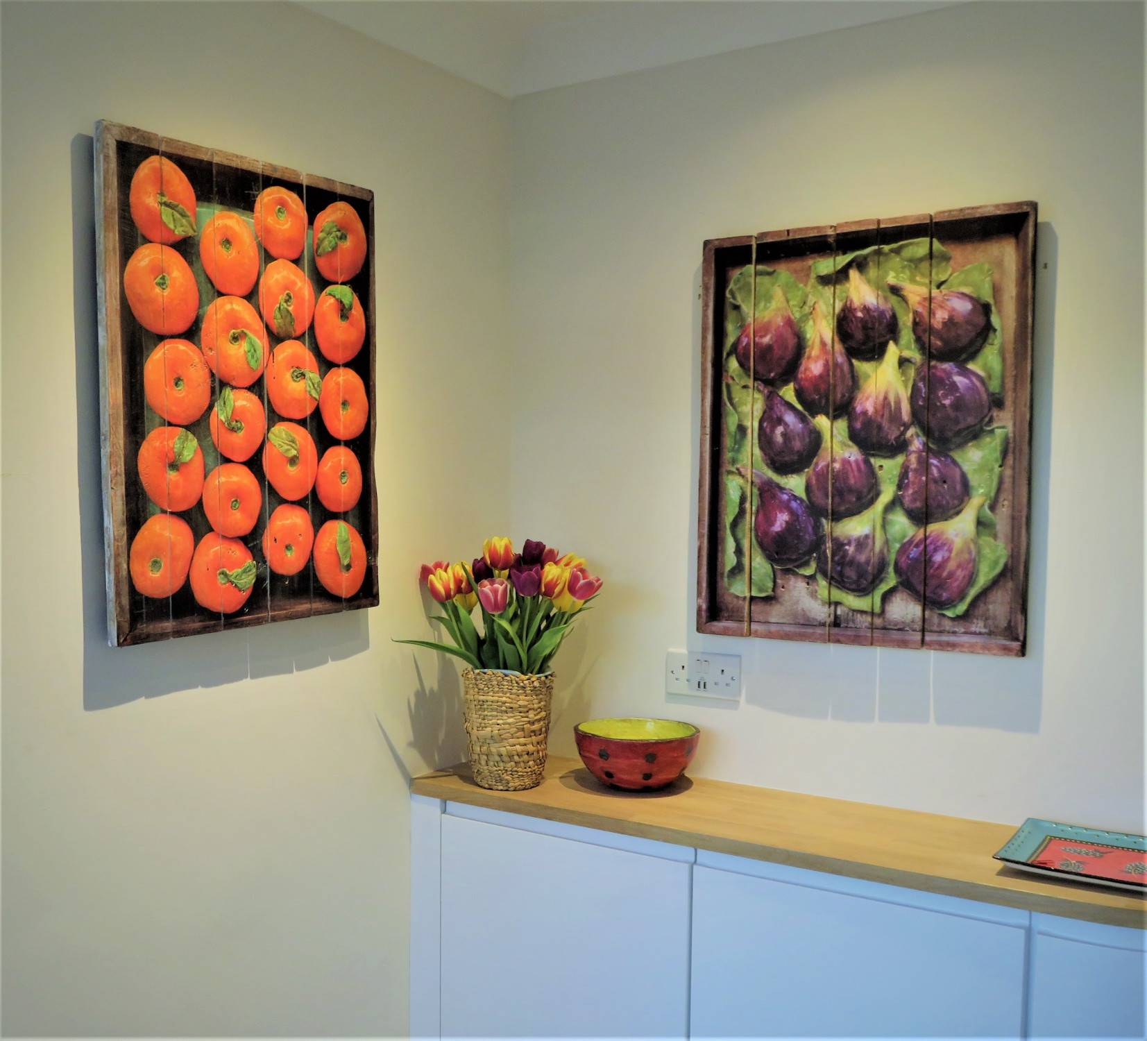 Wood Panel Prints - Satsumas and Figs (medium size) - Diana Tonnison ...